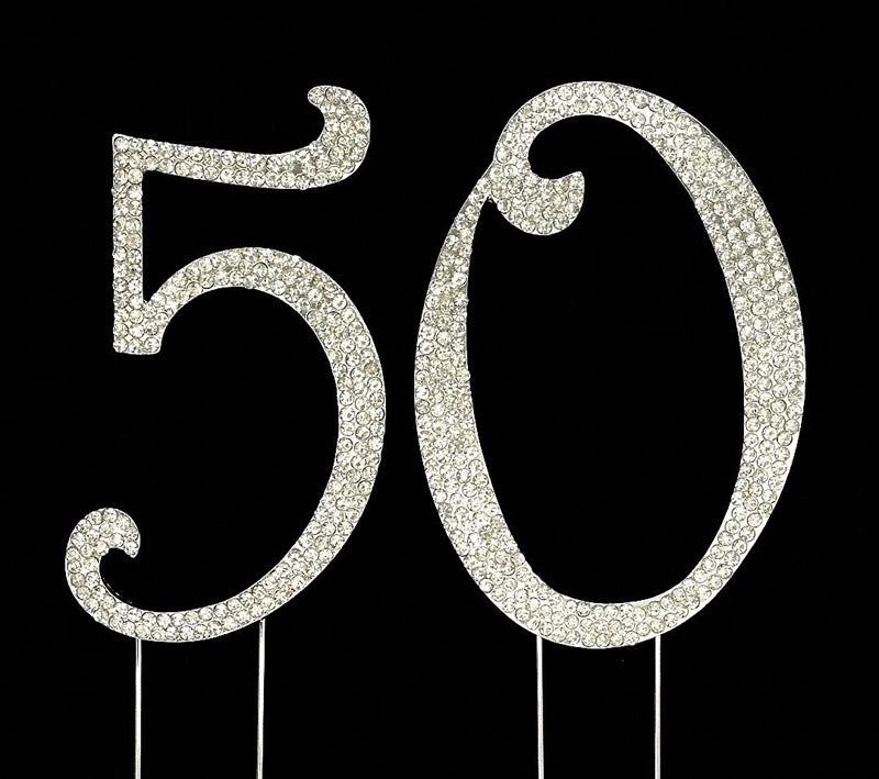 Wholesale 50th Birthday Cake Topper Bling Cake Topper 50 Anniversary ...