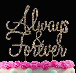 wholesale Always and Forever Crystal Cake Toppers Bling Cake Topper ...